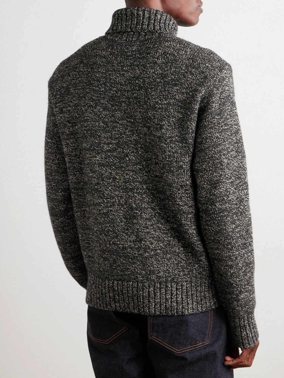 RRL - Wool, Cotton and Linen-Blend Rollneck Sweater - Gray RRL