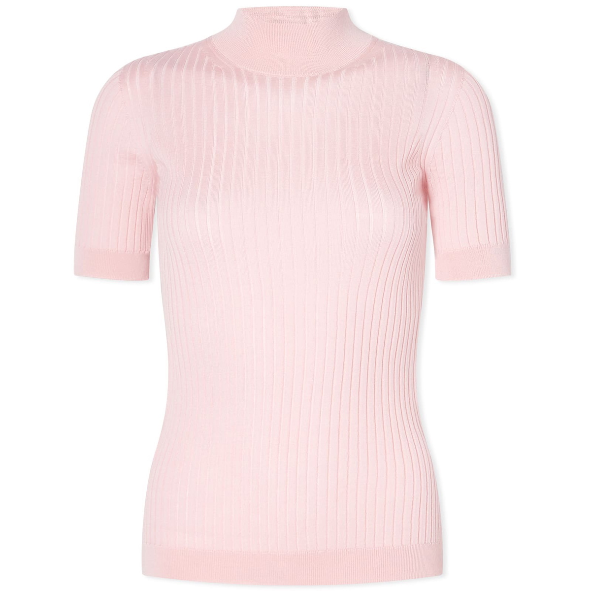 Versace Women's High Neck Knitted Top in Pale Pink Versace