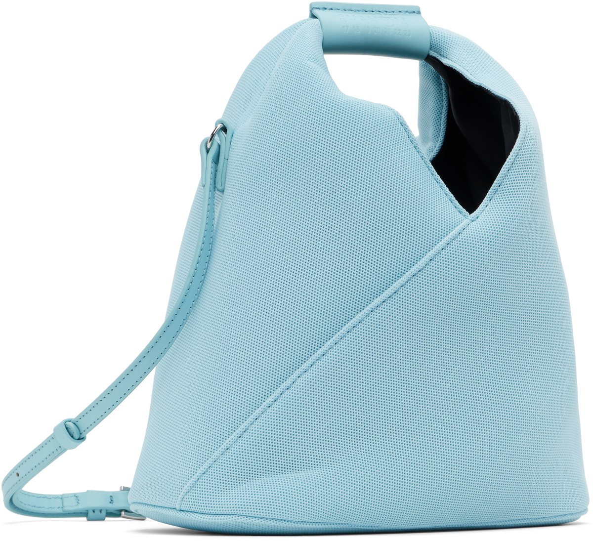 MM6 Maison Margiela Blue Triangle Mesh Crossbody Bag MM6 Maison Margiela