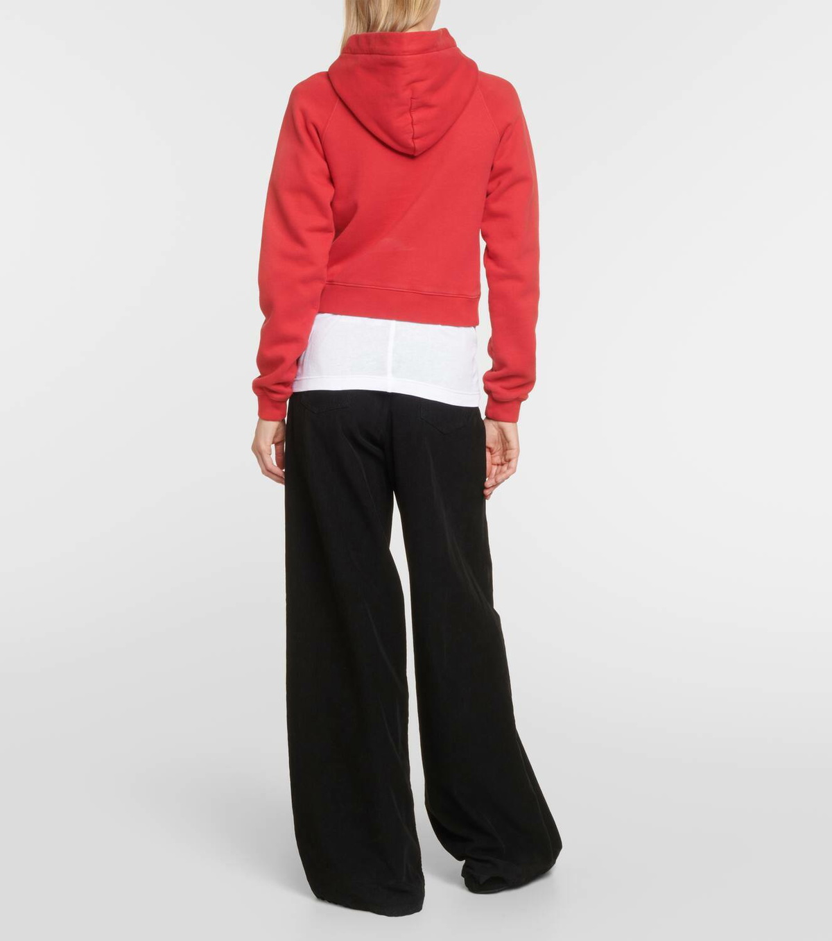 The Row Timmi cropped cotton-blend jersey hoodie The Row