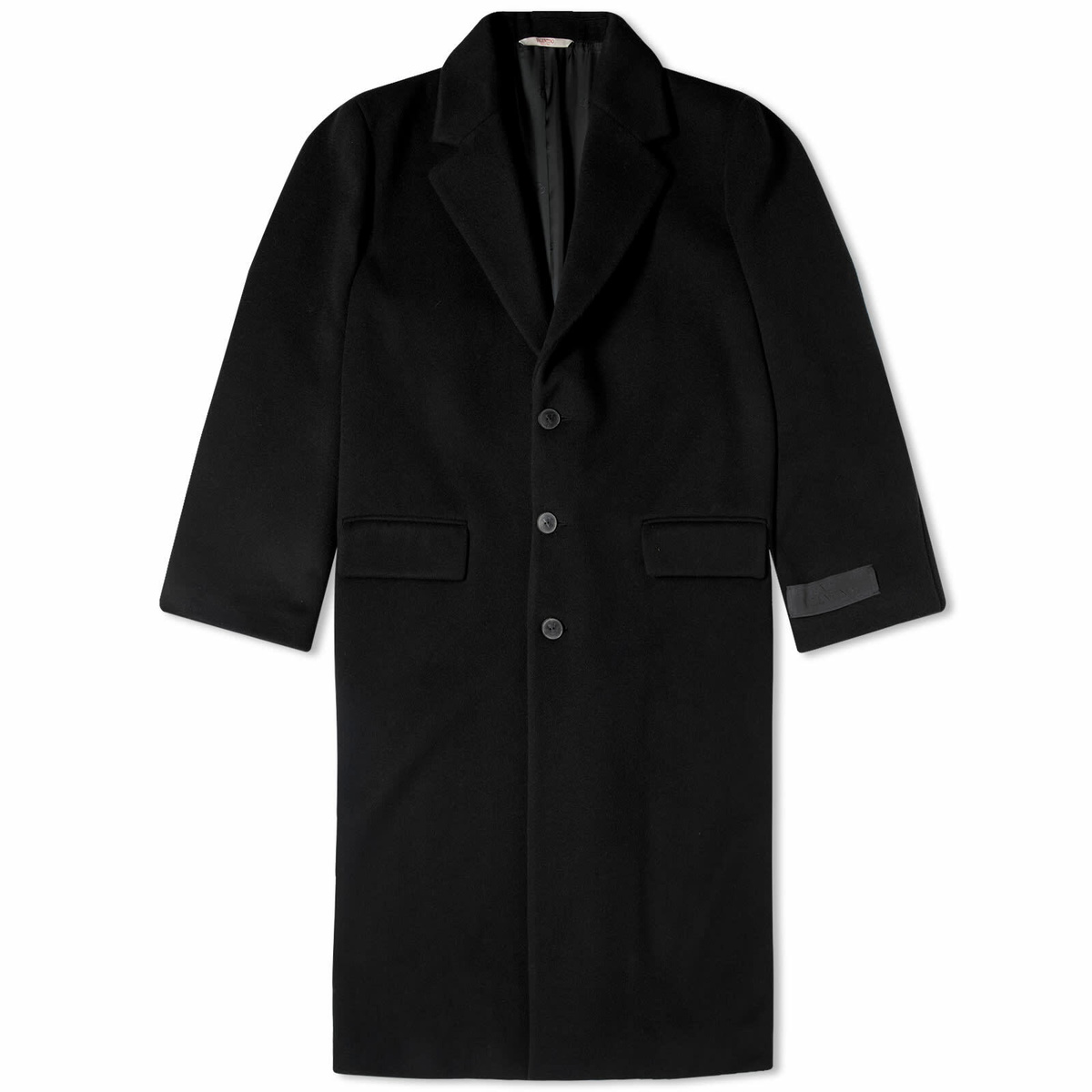 Valentino Men's Velour Coat in Black Valentino