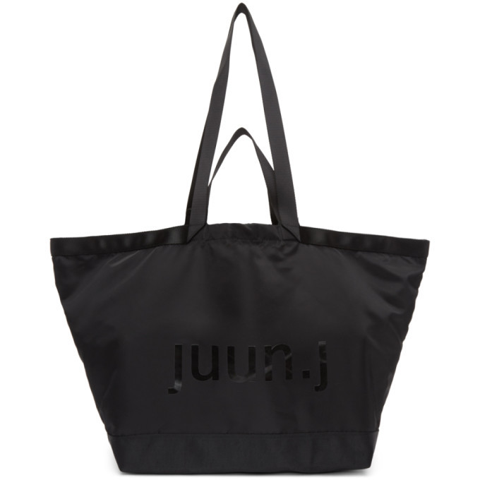 Juun.J Black Large Logo Tote Juun.J