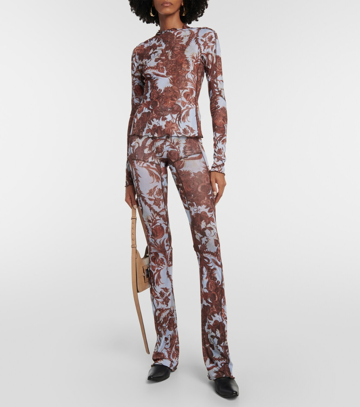 KNWLS Halcyon floral jersey top KNWLS