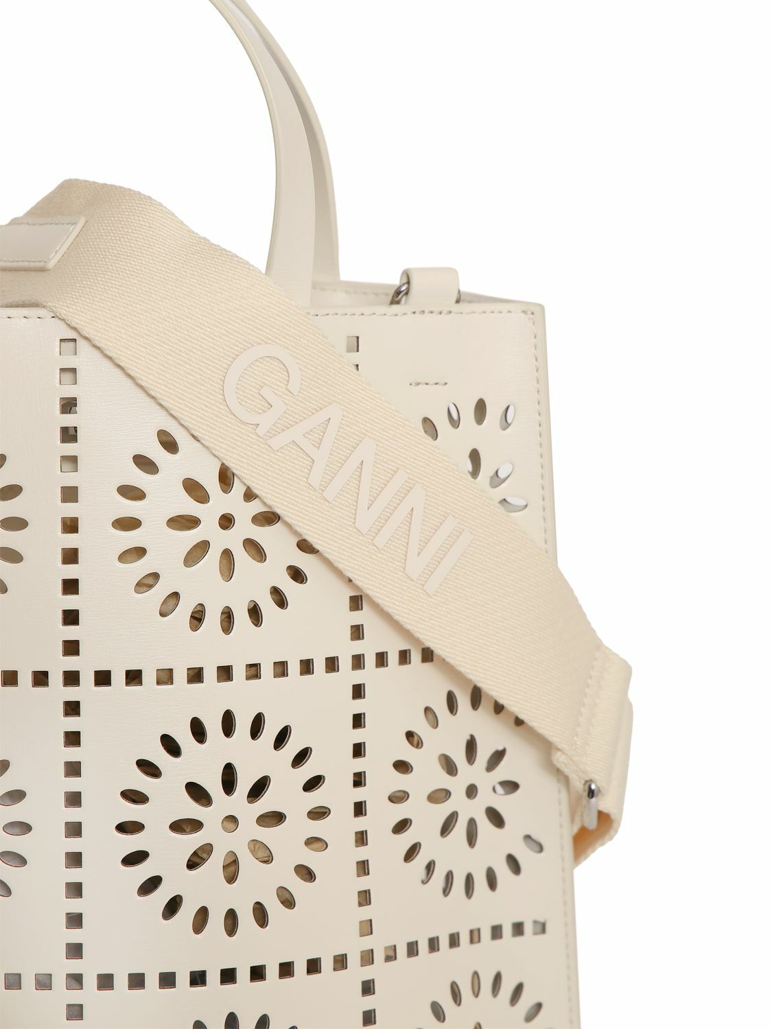 GANNI - Medium Banner Perforated Tote Bag GANNI