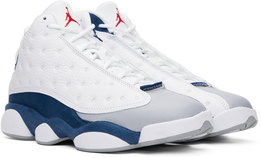 Nike Jordan White & Blue Air Jordan 13 Retro Sneakers Nike Jordan Brand
