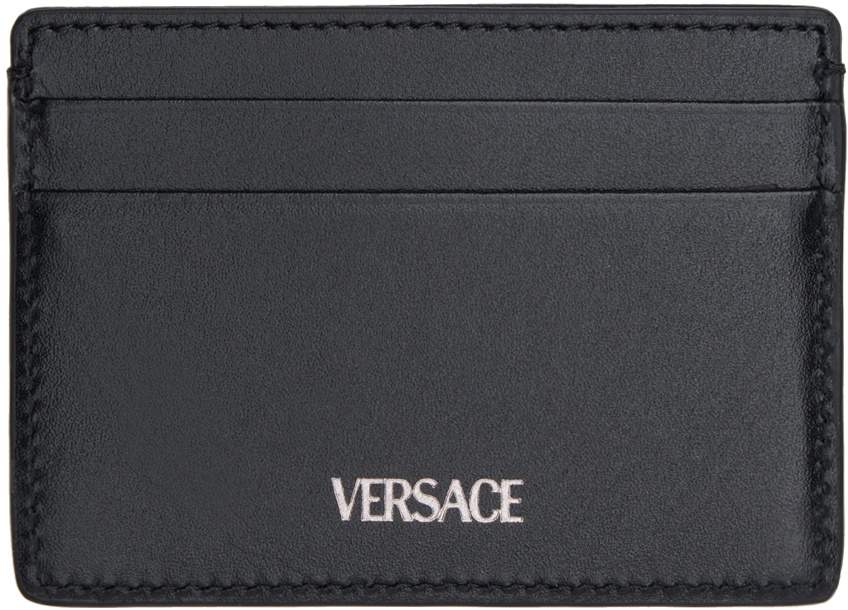 Versace Black Barocco Jacquard Card Holder Versace