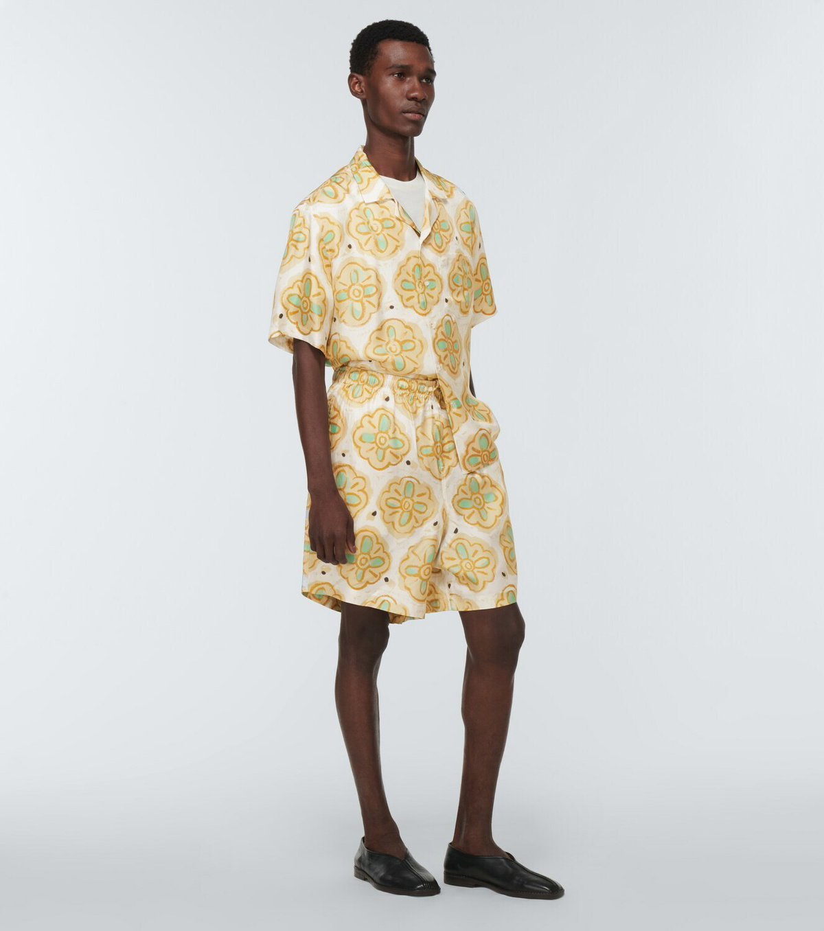 Commas Printed silk shorts Commas