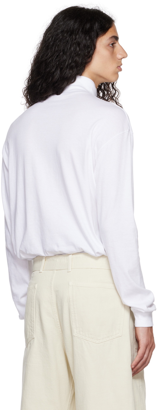 AURALEE White Seamless Turtleneck Auralee