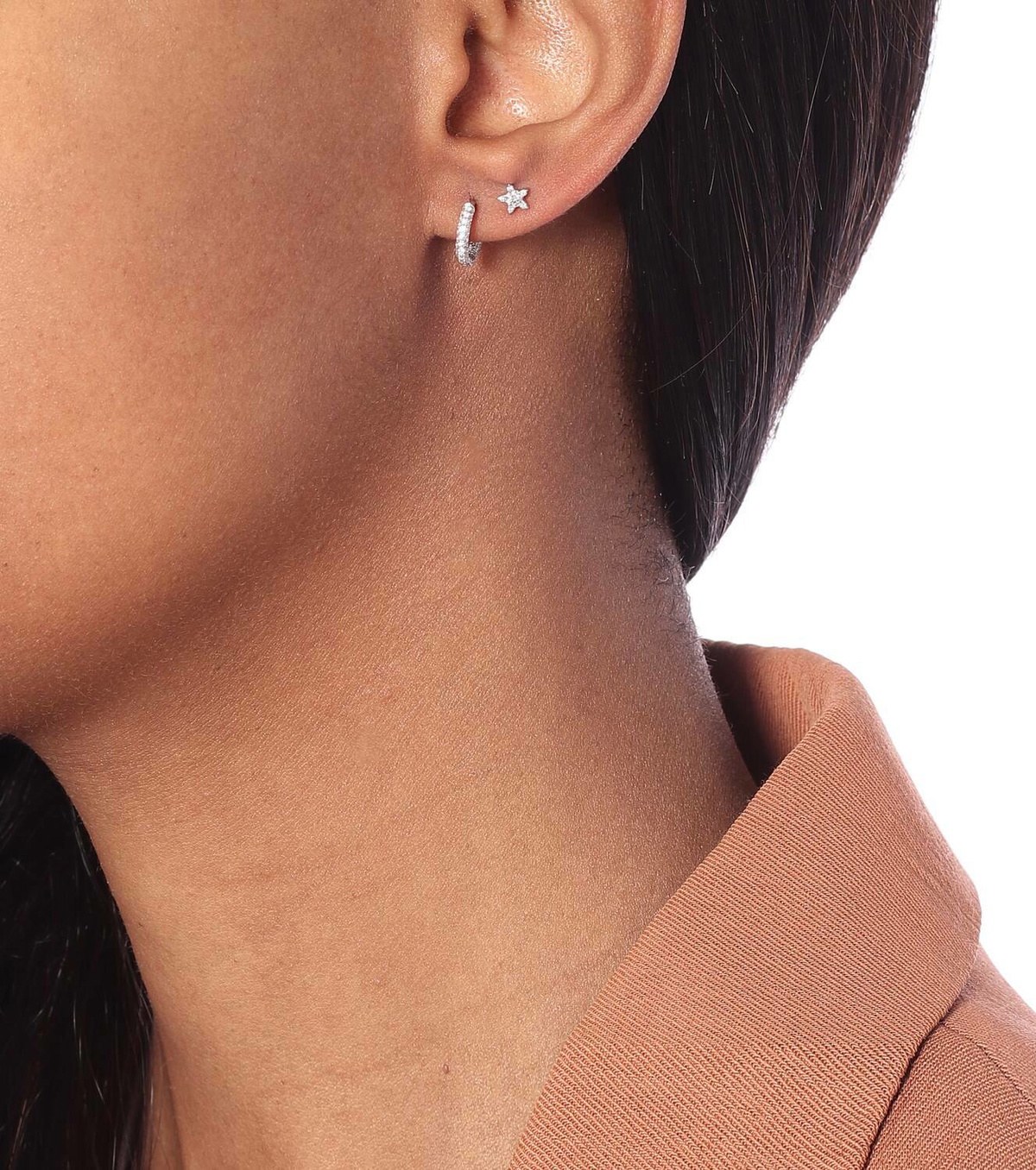 Maria Tash 18kt white-gold single earring with diamonds Maria Tash