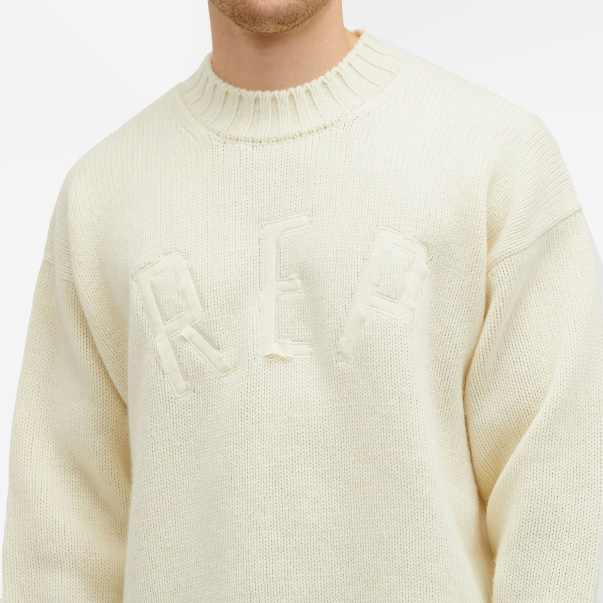 Represent Men's Rep Knit Jumper in Oat Represent