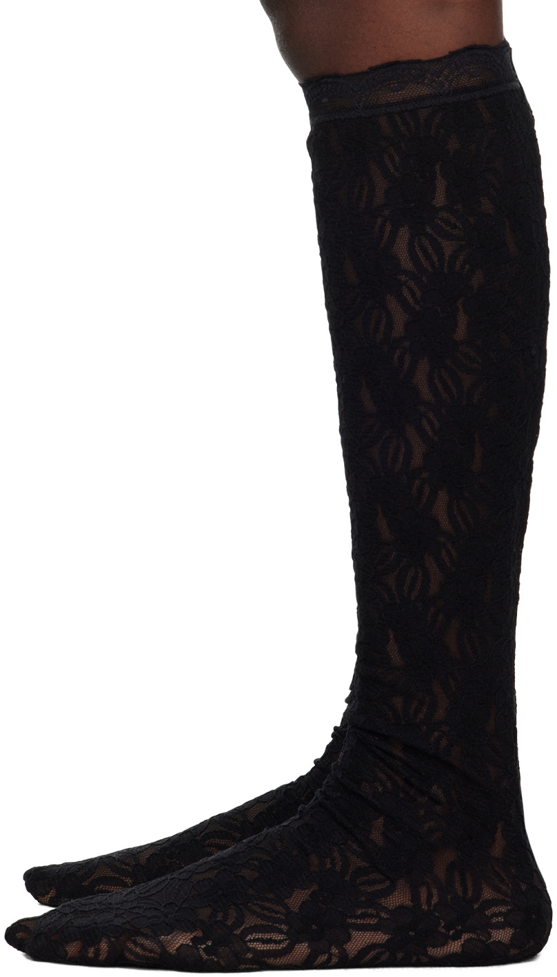 Anna Sui Black Lace Socks Anna Sui