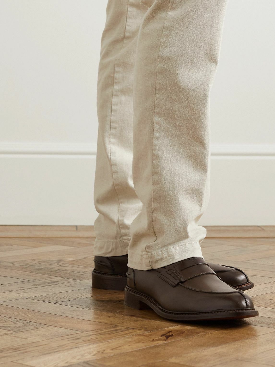 Tricker's - Adam Burnished-Leather Penny Loafers - Brown Tricker's