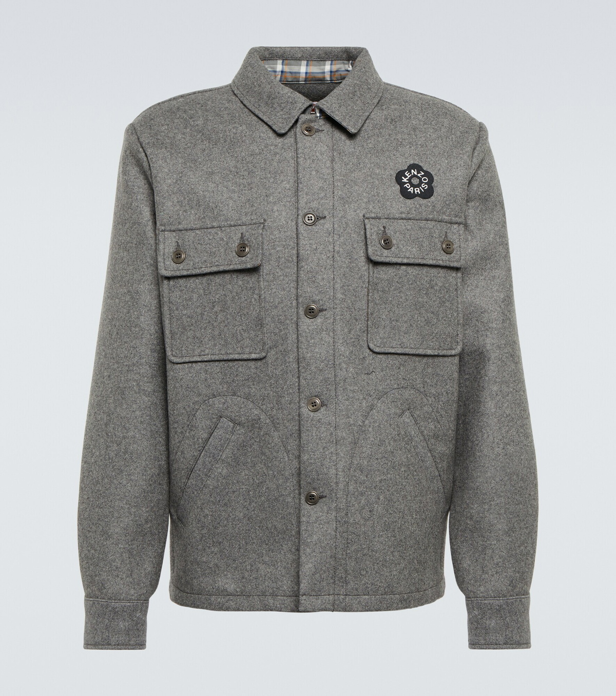 Kenzo - Boke Flower wool-blend shirt jacket Kenzo Kenzo - Boke Flower wool-blend shirt jacket Kenzo