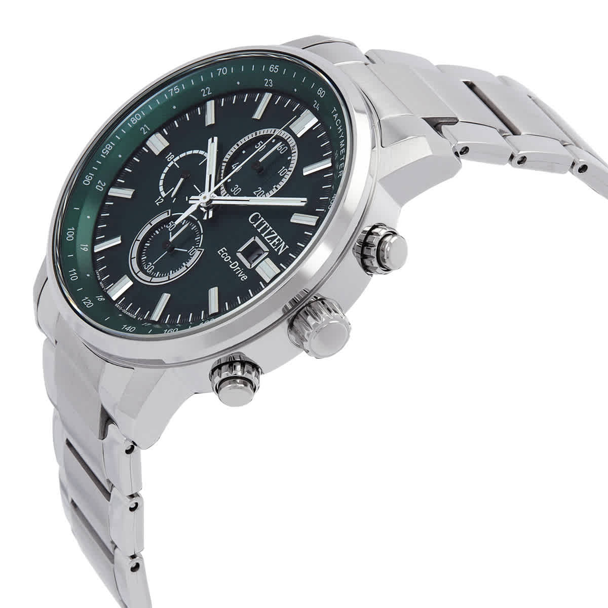 Citizen Chronograph Quartz Green Dial Mens Watch CA0840-87X Citizen