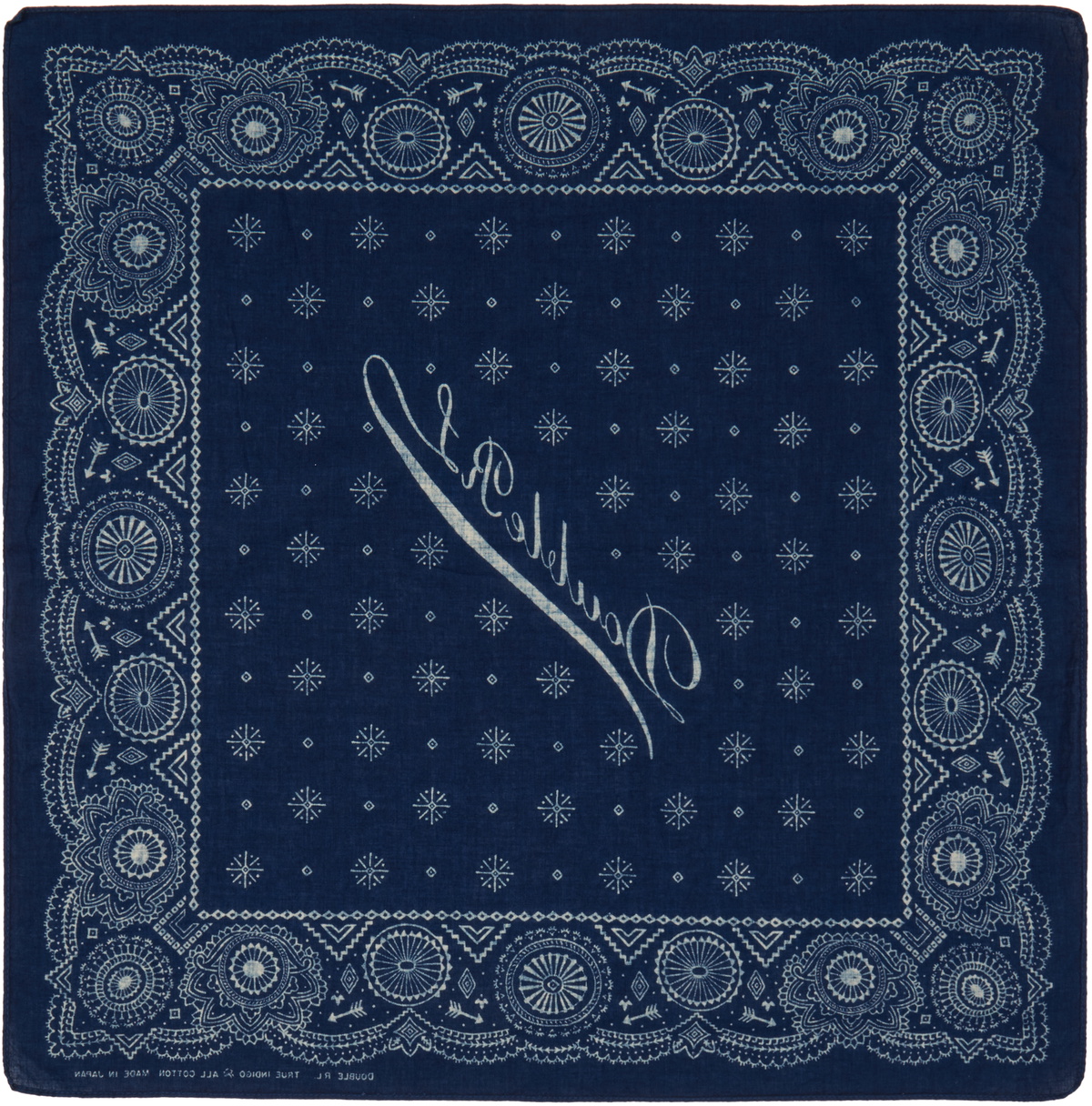 RRL Indigo Logo Cotton Bandana RRL