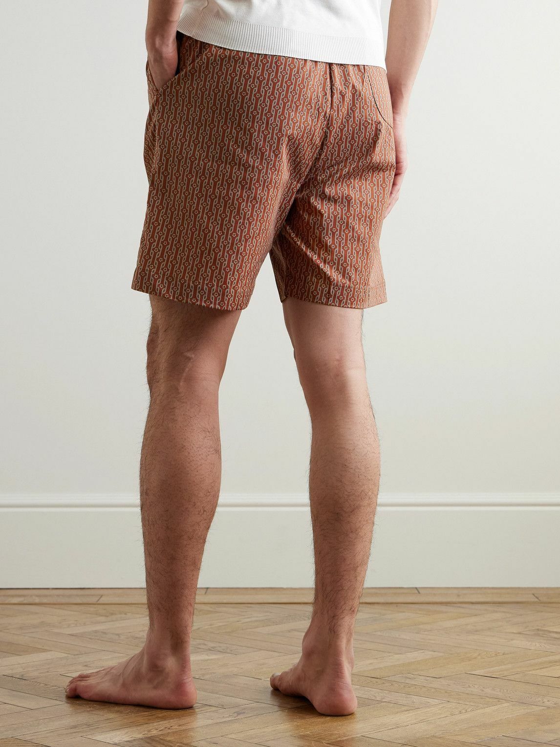 Derek Rose - Nelson Printed Cotton-Batiste Pyjama Shorts - Red Derek Rose