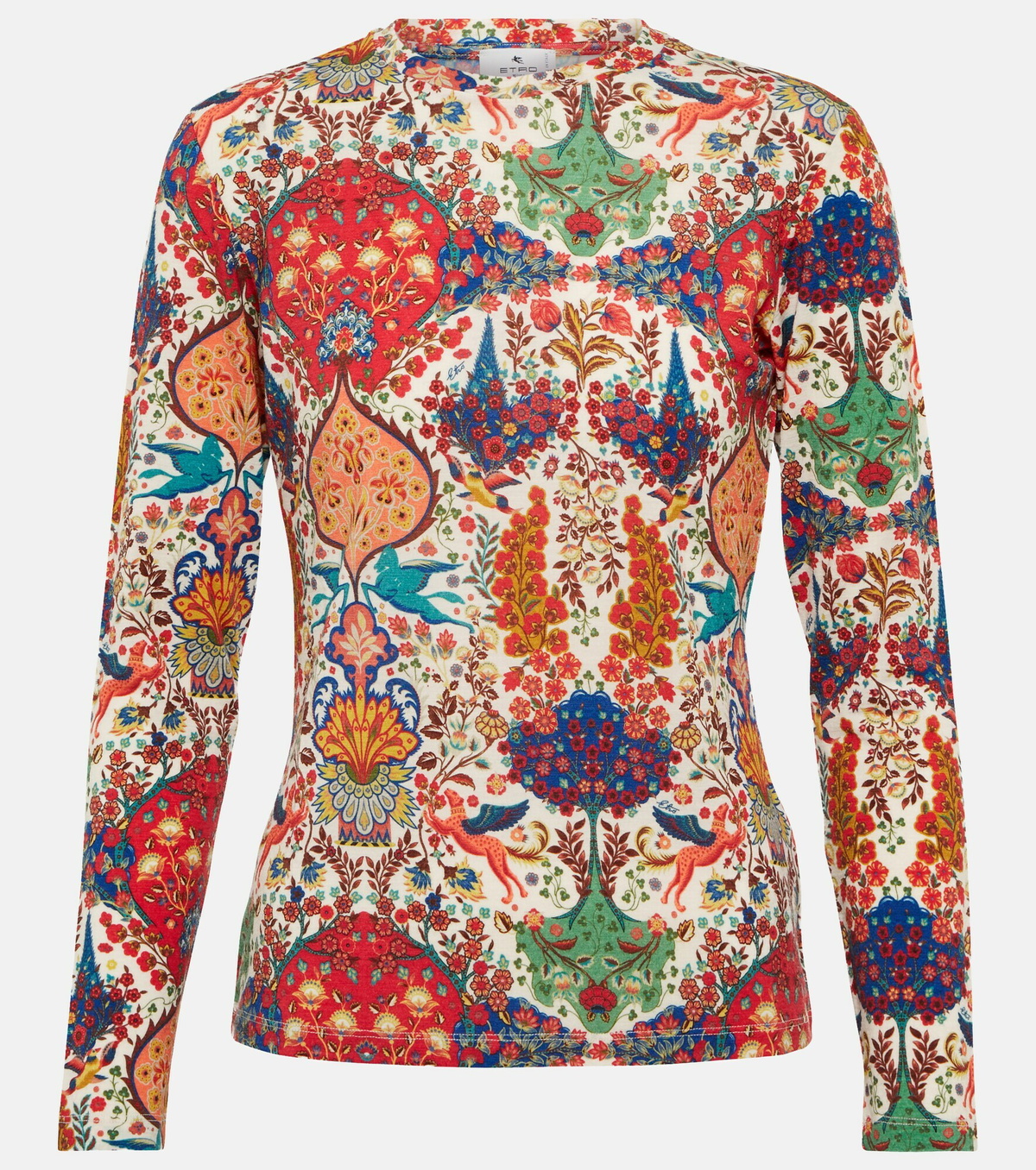 Etro - Printed wool-blend top Etro