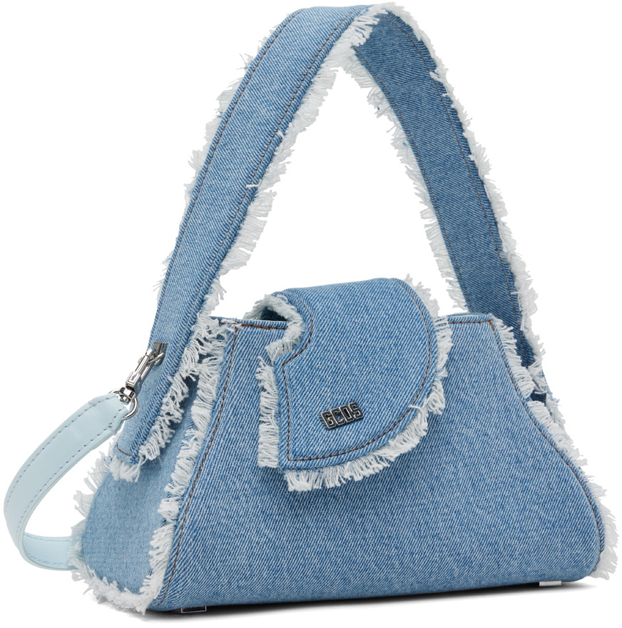 GCDS Blue Comma Small Denim Bag GCDS