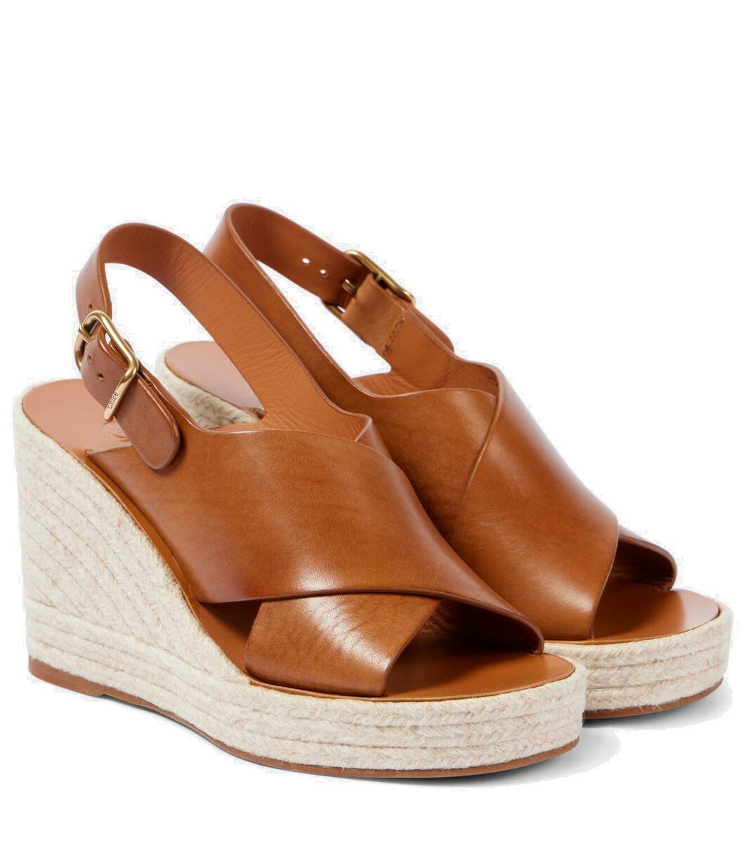 Chloé Pary leather espadrille wedges Chloe