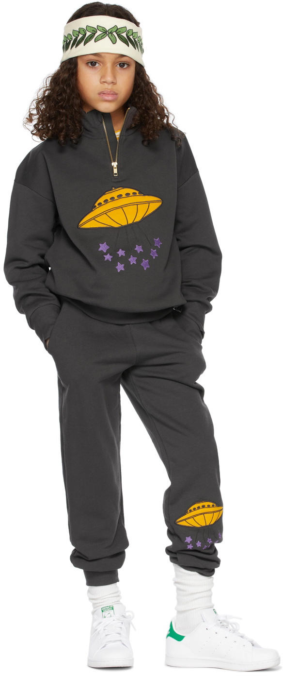 Mini Rodini Kids Grey UFO Lounge Pants Mini Rodini