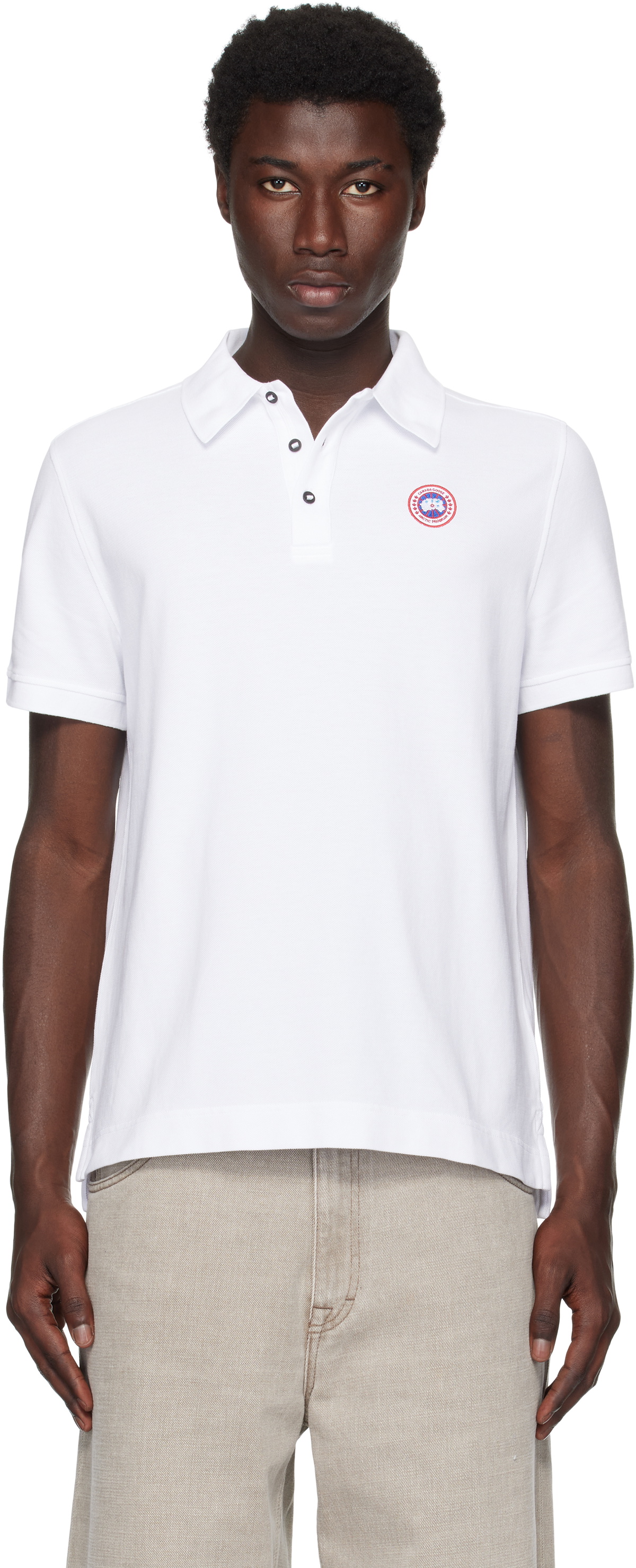 Canada Goose White Beckley Polo Canada Goose
