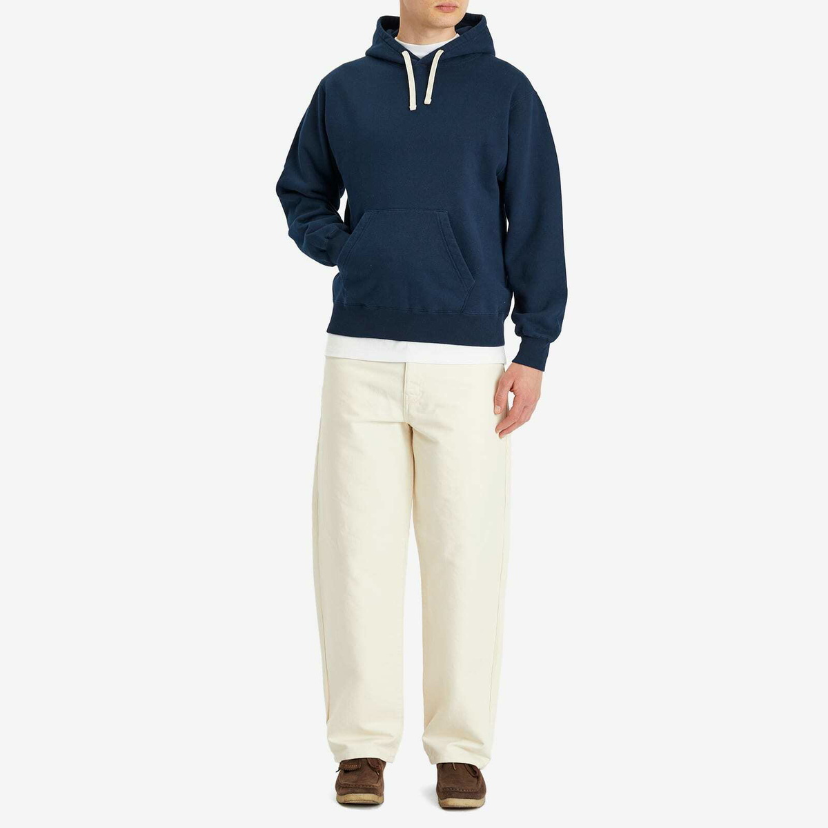 Beams Plus Men's Pullover Hoodie in Navy Beams Plus