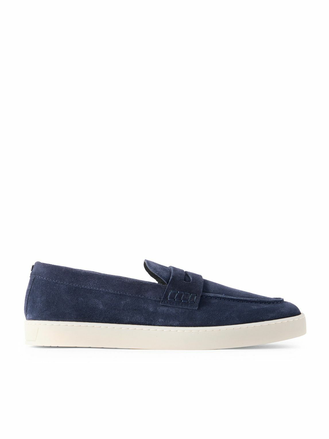 Canali - Suede Penny Loafers - Blue Canali