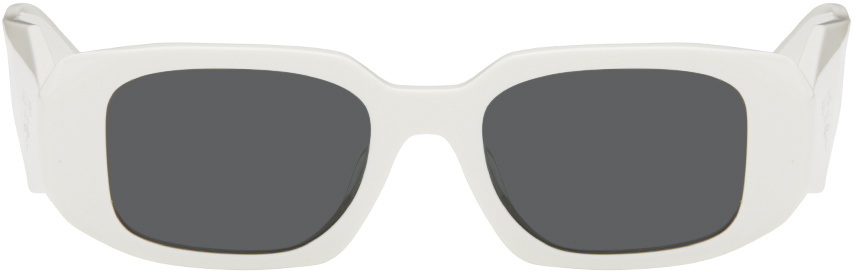 Prada Eyewear White Rectangular Sunglasses Prada