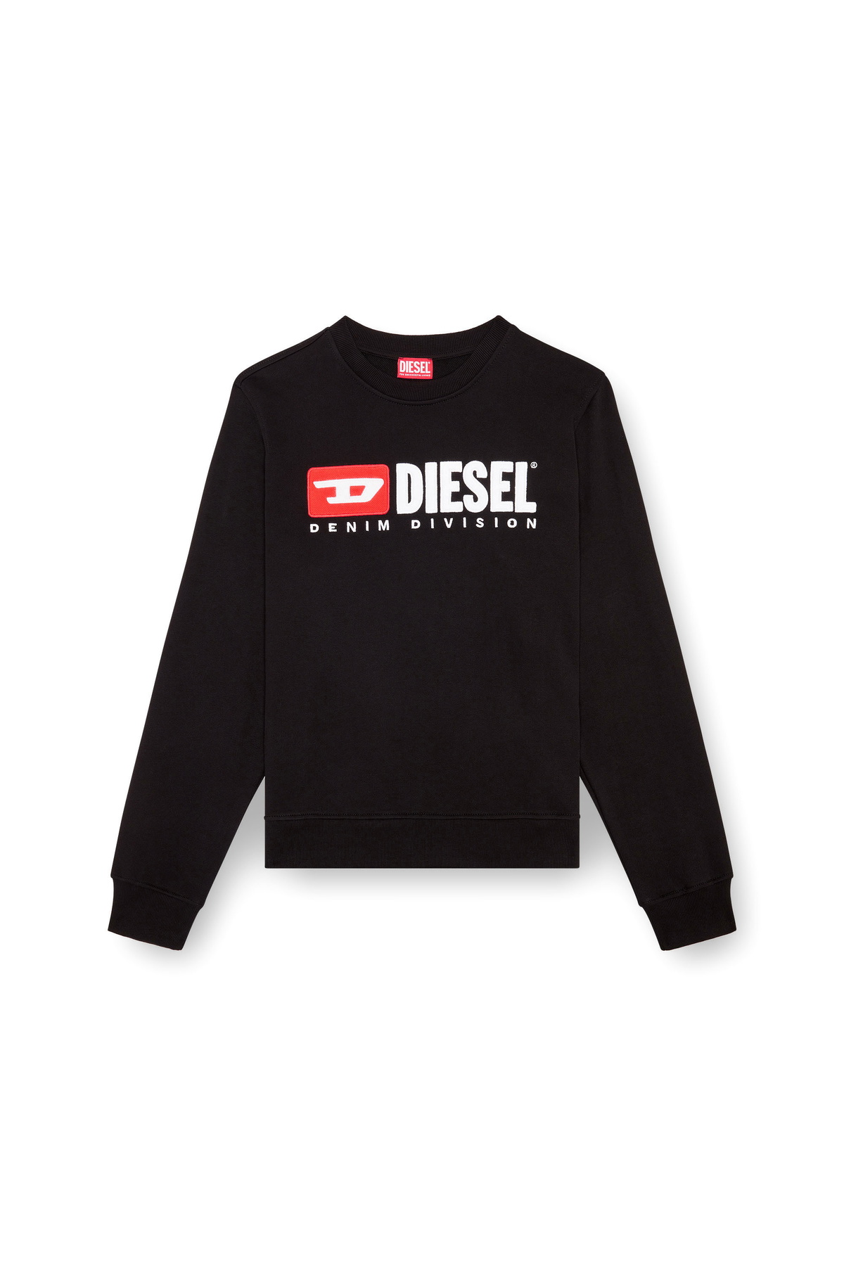 Diesel Sweatshirt with Denim Division logo - Sweaters Mens in Black Diesel
