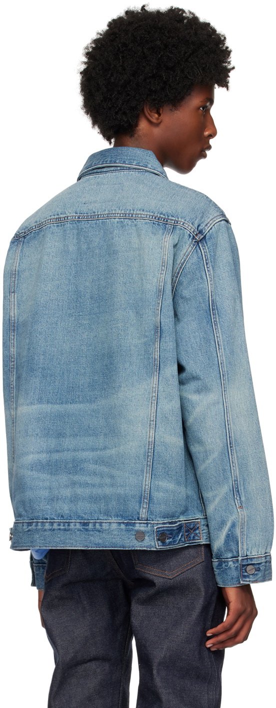 Calvin Klein Blue Elongated Denim Jacket Calvin Klein