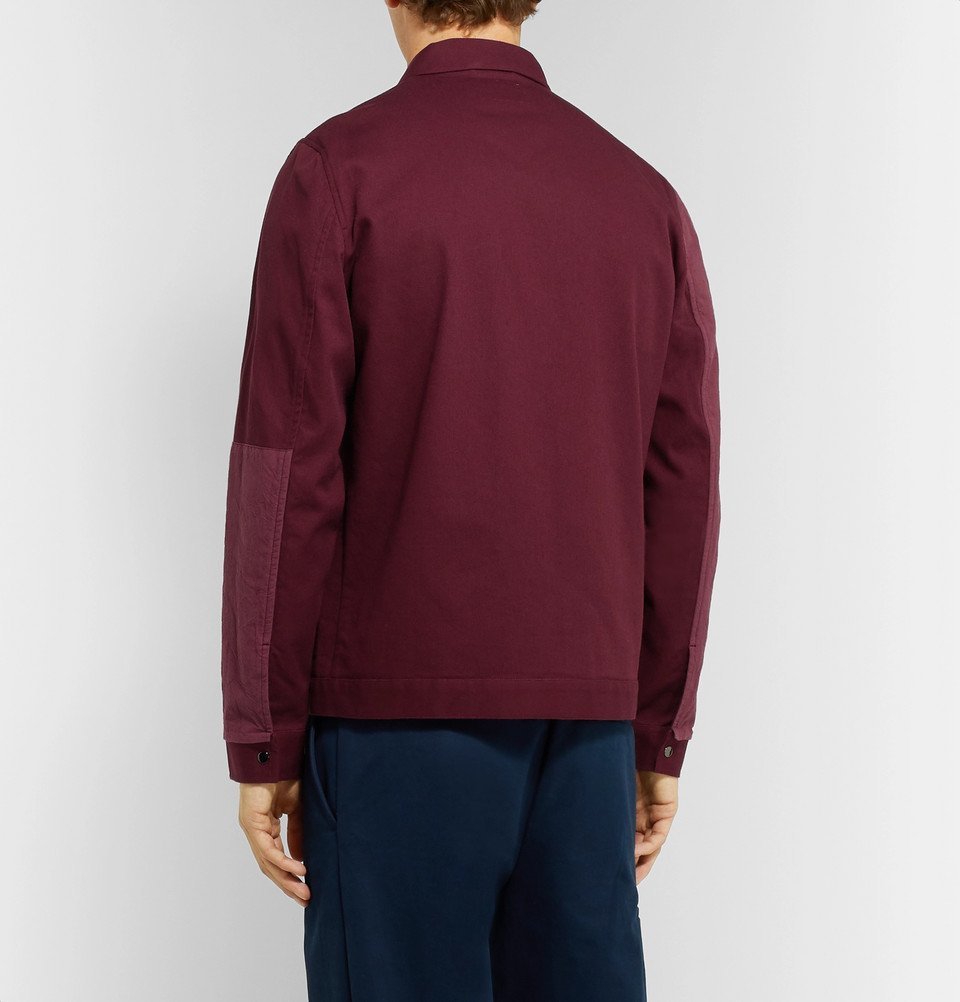 Folk - Panelled Cotton-Twill Chore Jacket - Burgundy Folk