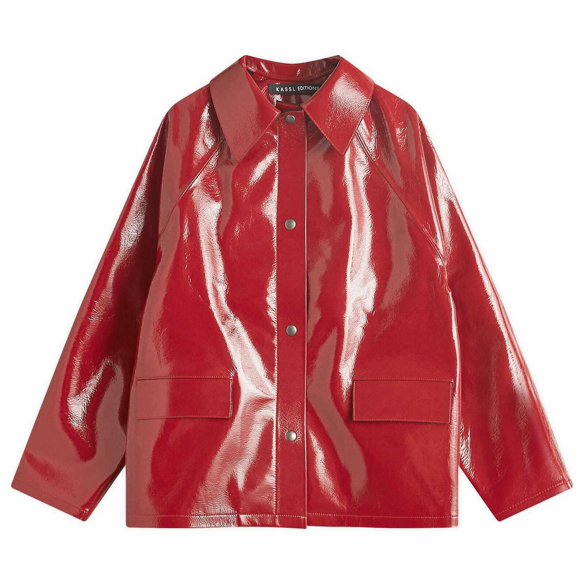 KASSL Editions Women's kassl Original Hip Lacquer Wool Jacket in Red ...