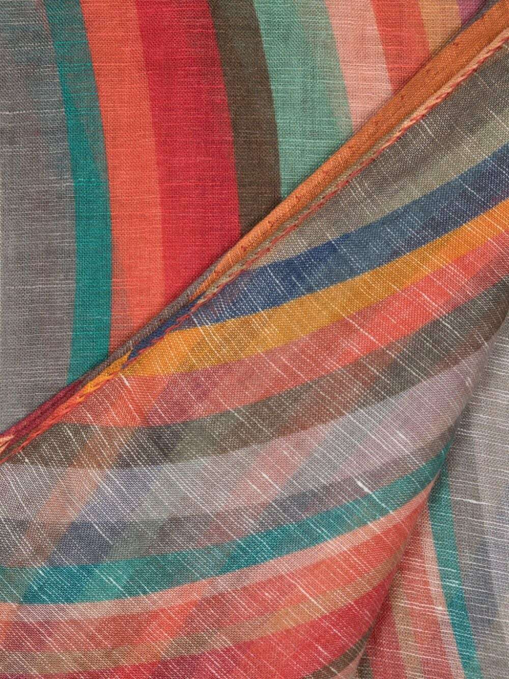 PAUL SMITH - Swirl Linen Blend Scarf Paul Smith