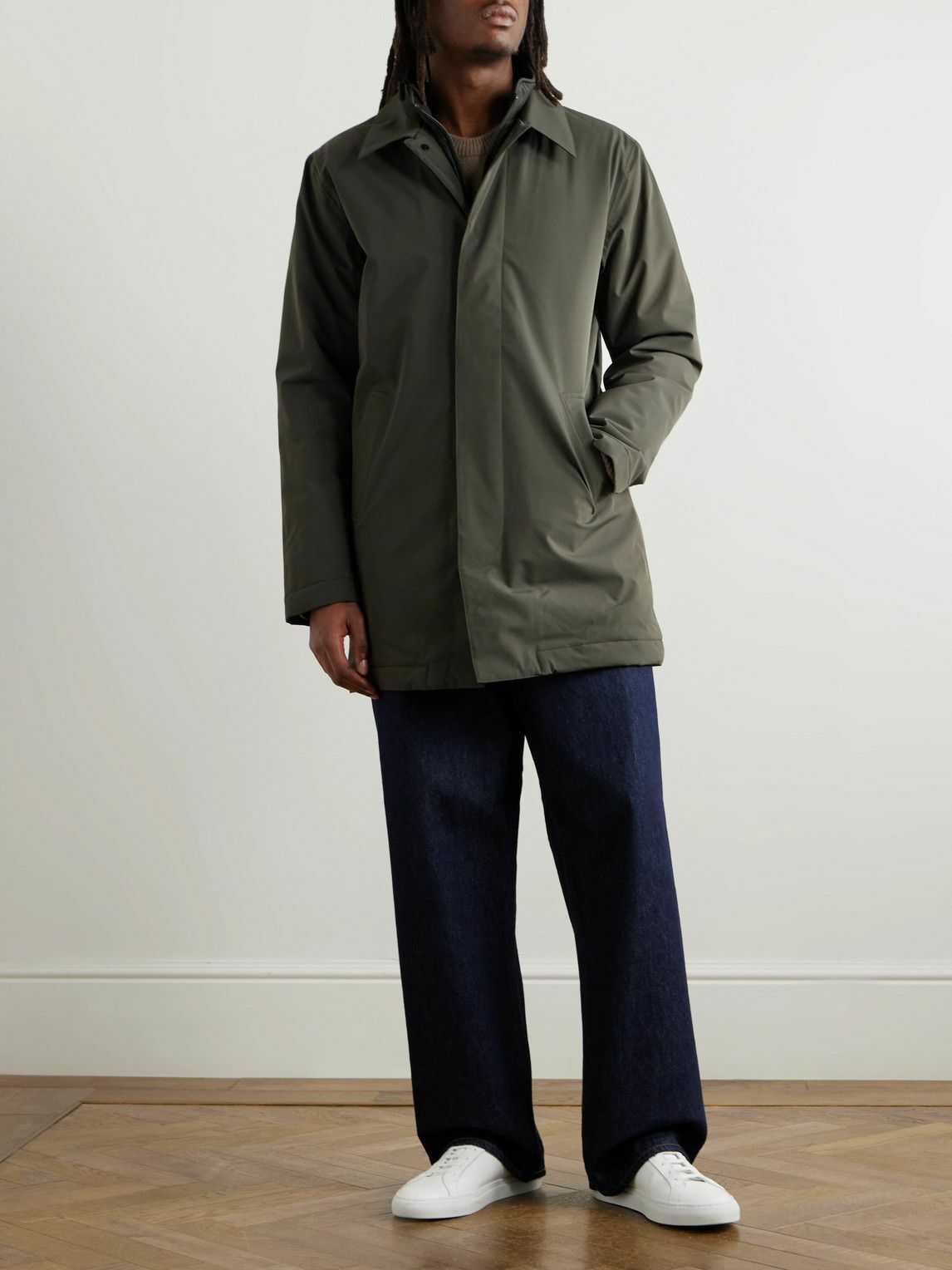 NN07 - Blake 8240 Coated-Twill Trench Coat - Green NN07