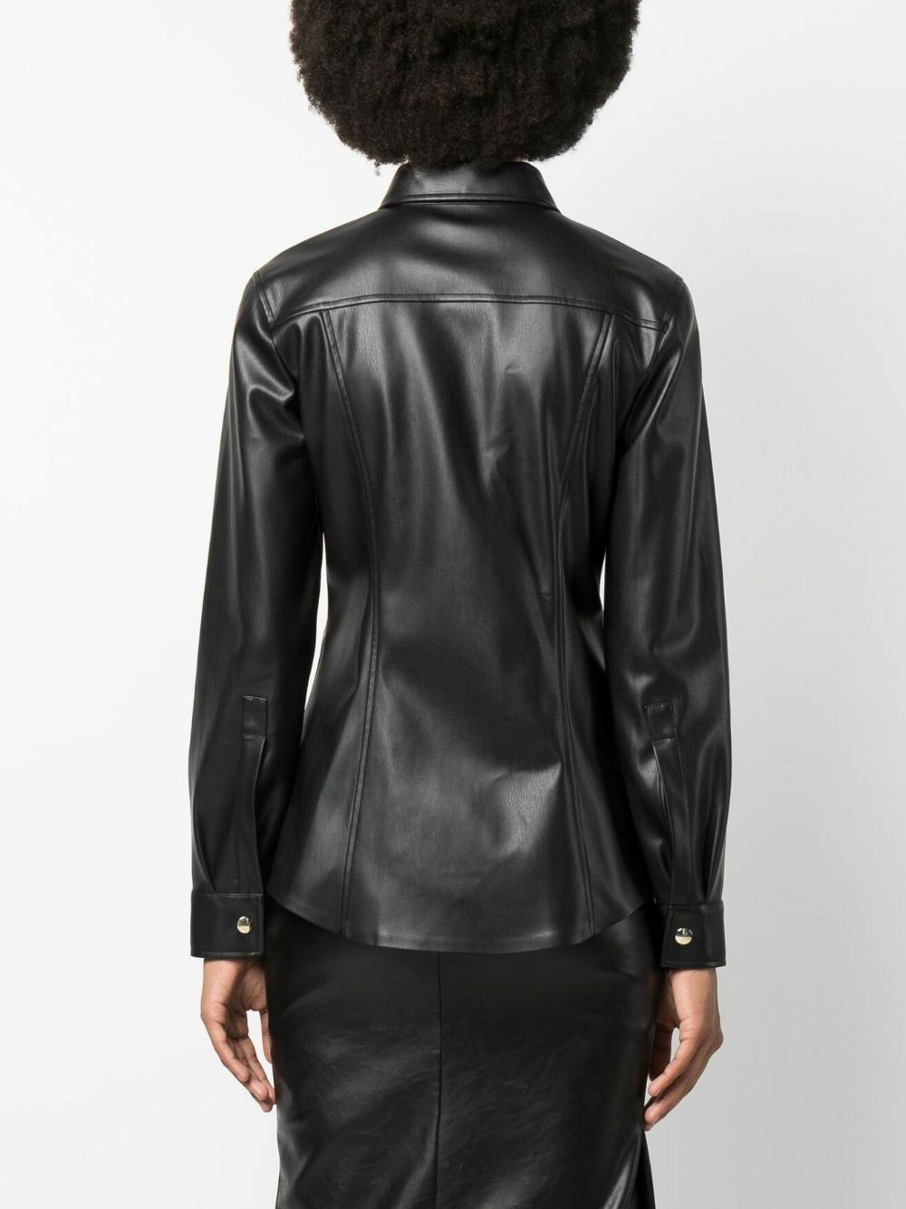 SEMICOUTURE - Layley Faux Leather Shirt Semicouture