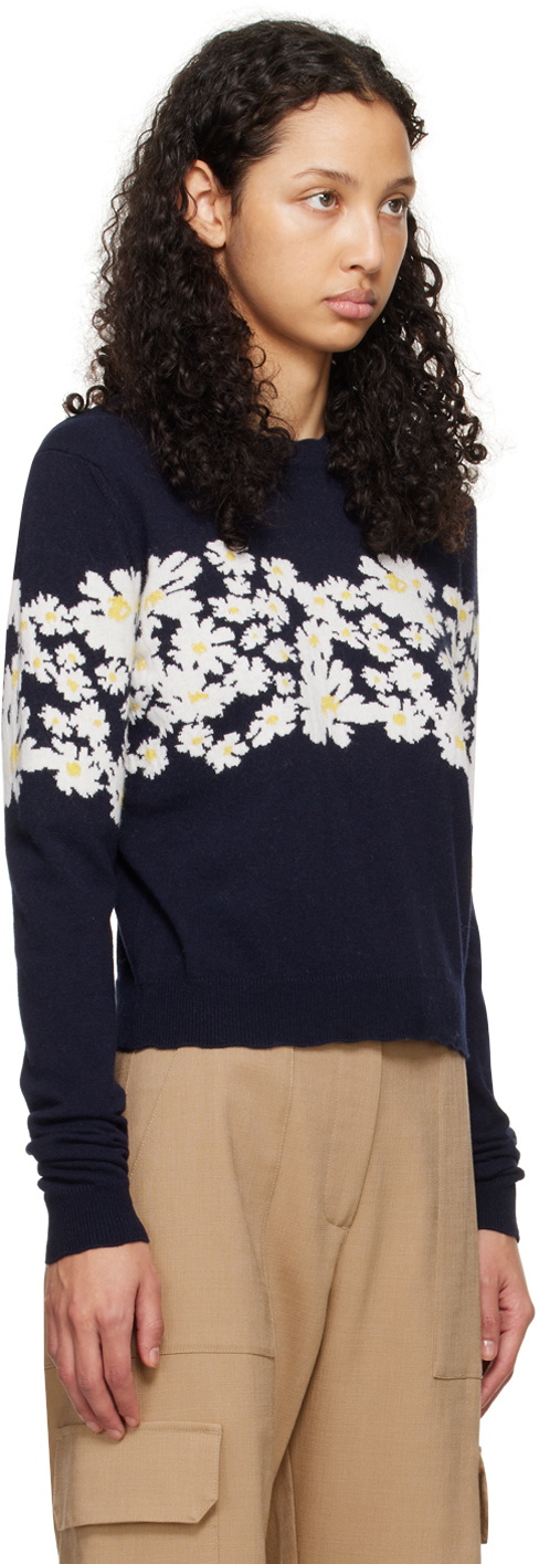 MSGM Navy Floral Sweater MSGM