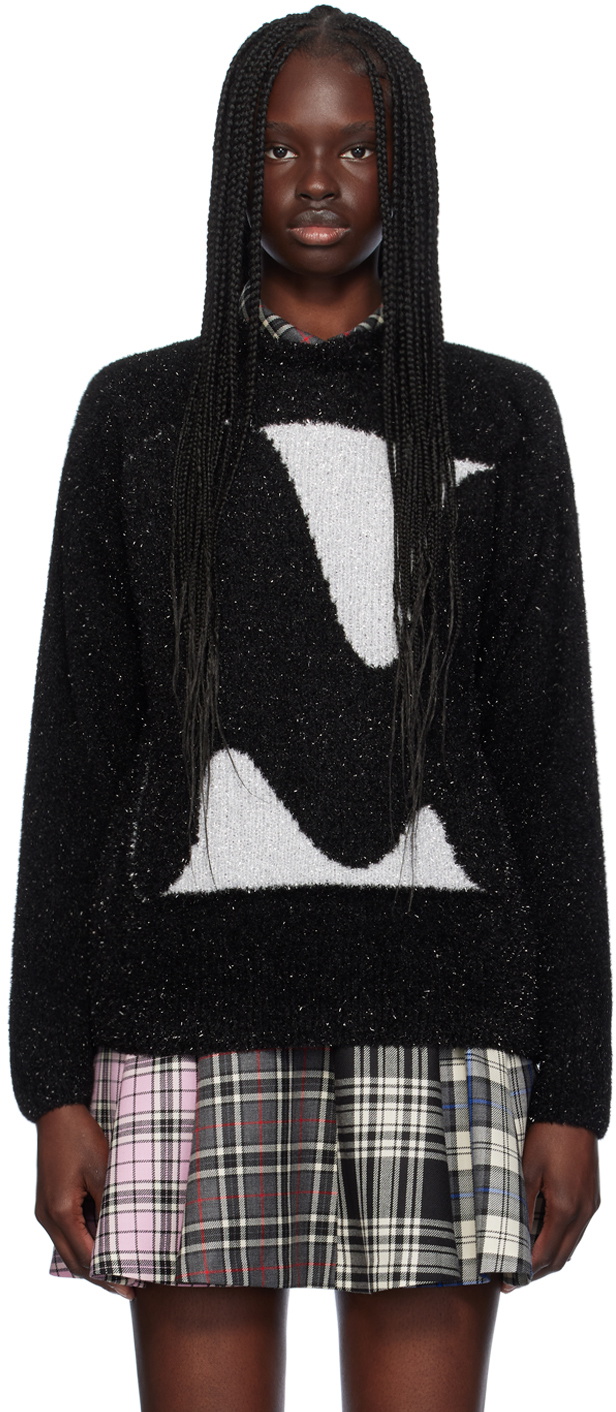 MSGM Black 'TheMwave' Sweater MSGM