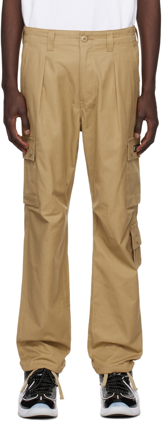 BAPE Beige Relaxed-Fit Cargo Pants A Bathing Ape