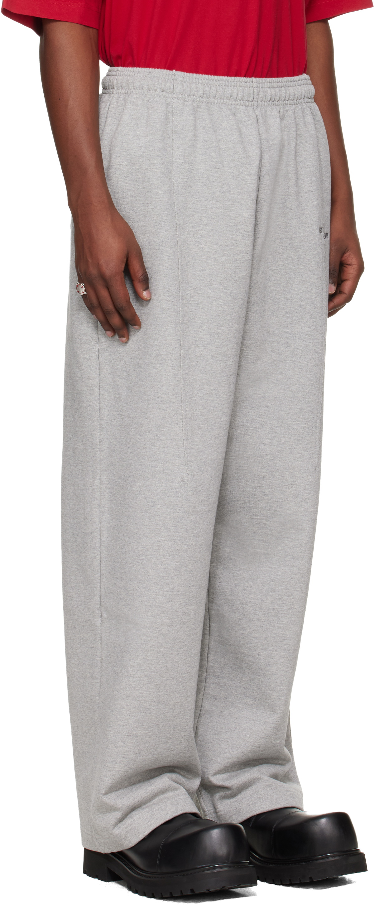 VETEMENTS Gray Cut Sweatpants Vetements