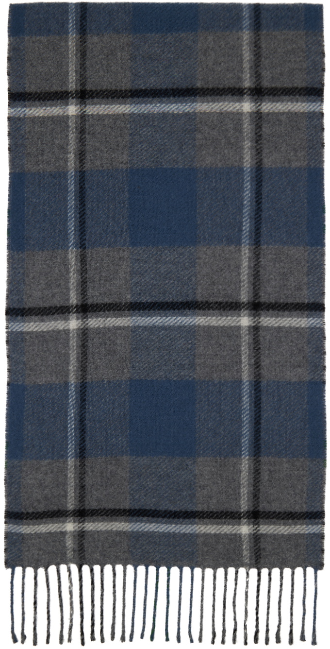Marni Gray Double Check Logo Scarf Marni