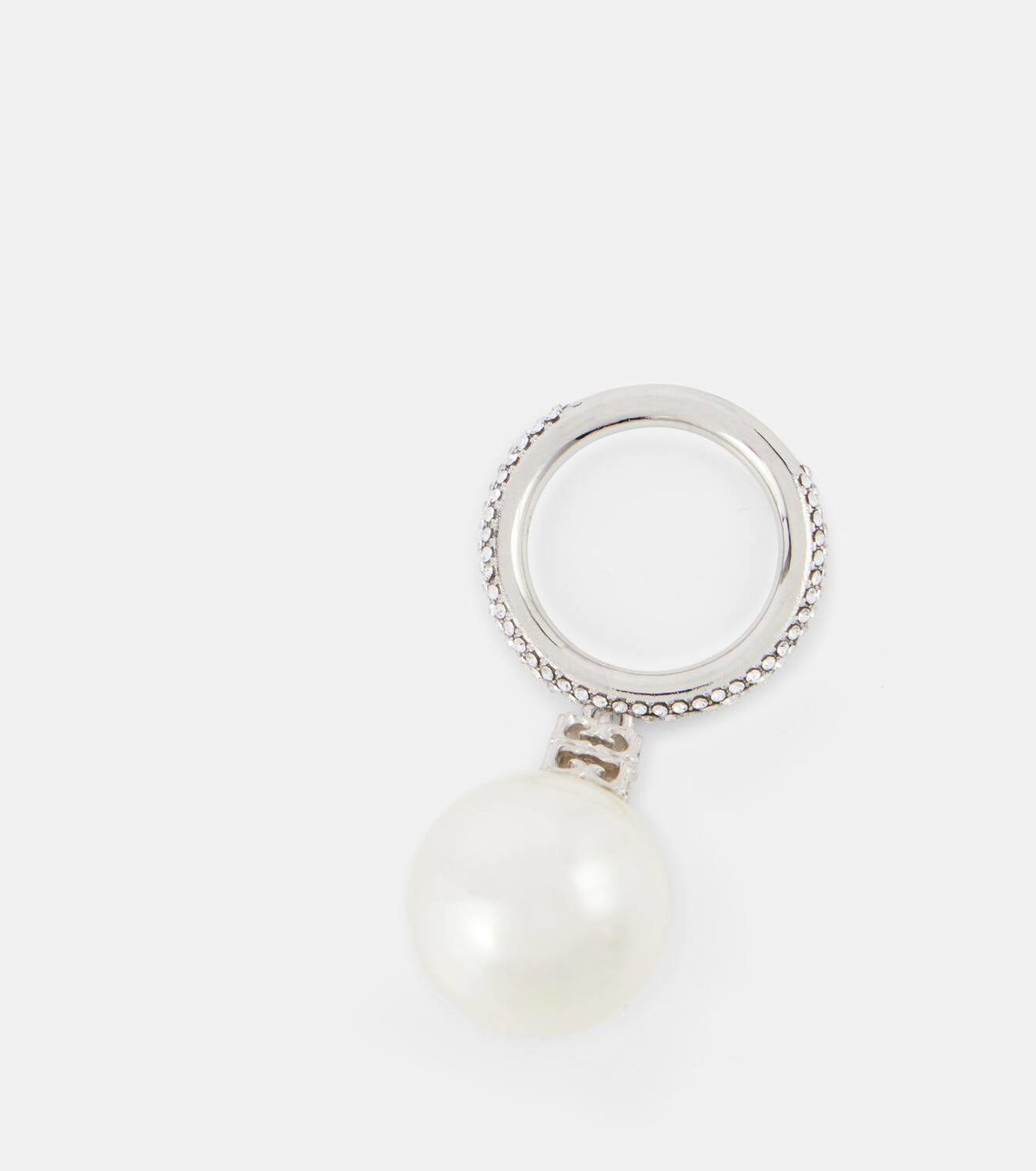 Givenchy Crystal-embellished ring with faux pearl Givenchy