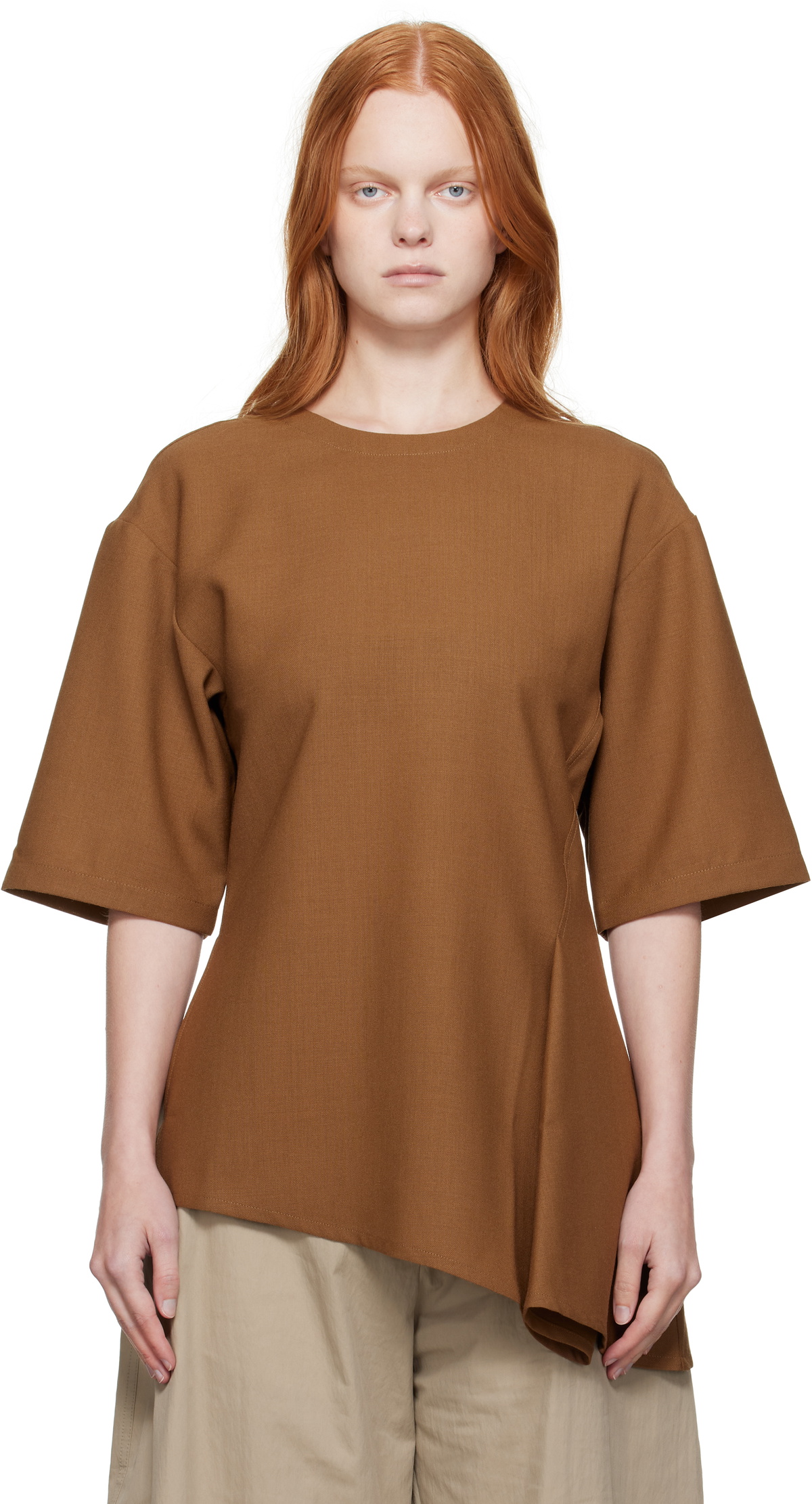 Studio Nicholson Brown Vichy Top Studio Nicholson