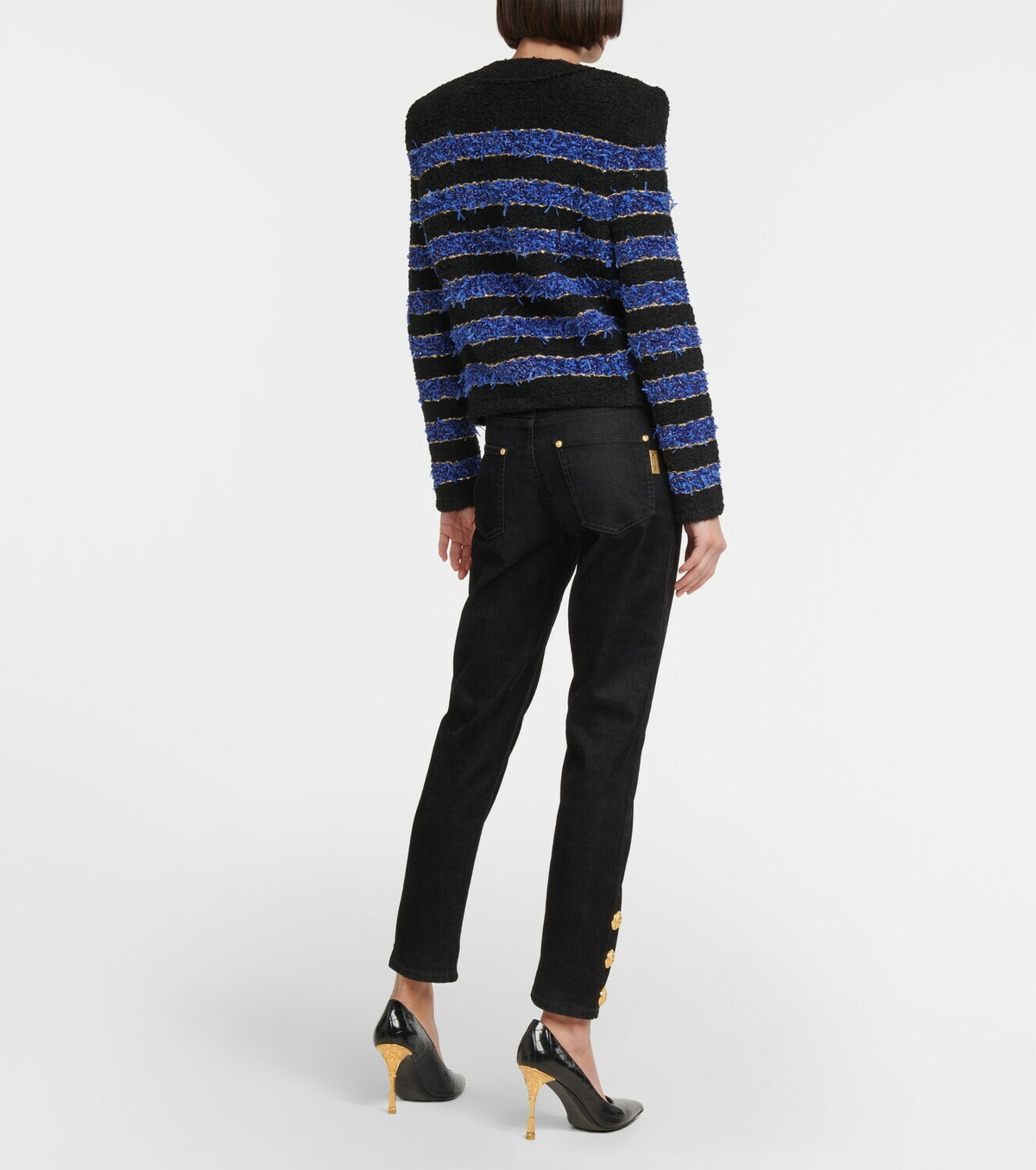 Balmain - Striped metallic tweed jacket Balmain