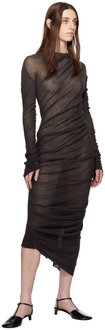 ISSEY MIYAKE Brown Ambiguous Midi Dress Issey Miyake Men