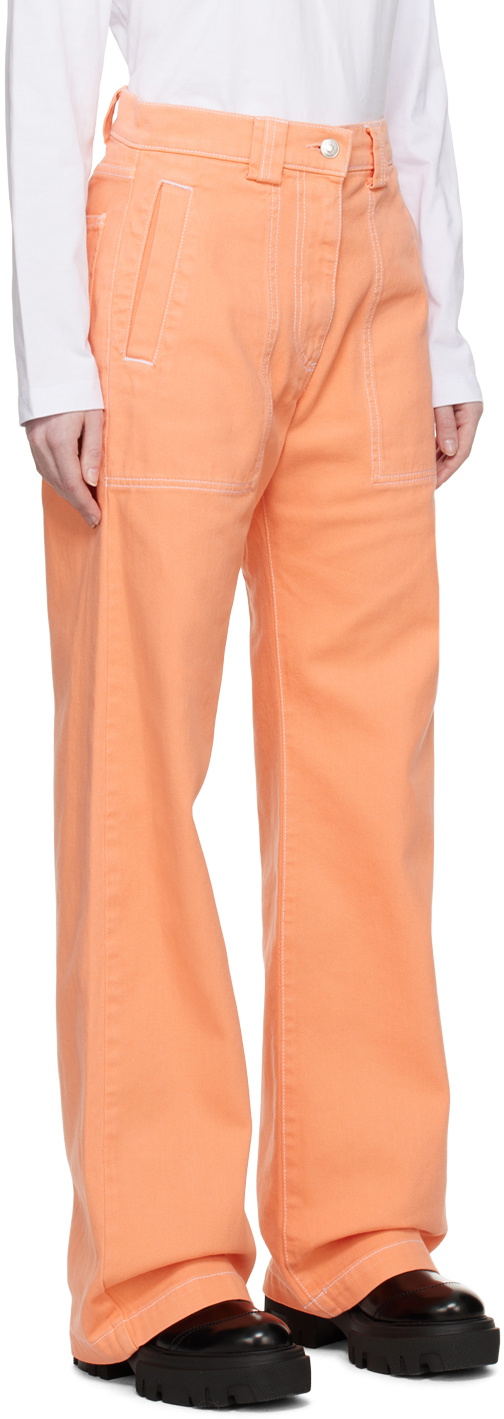 MSGM Orange Baggy Jeans MSGM