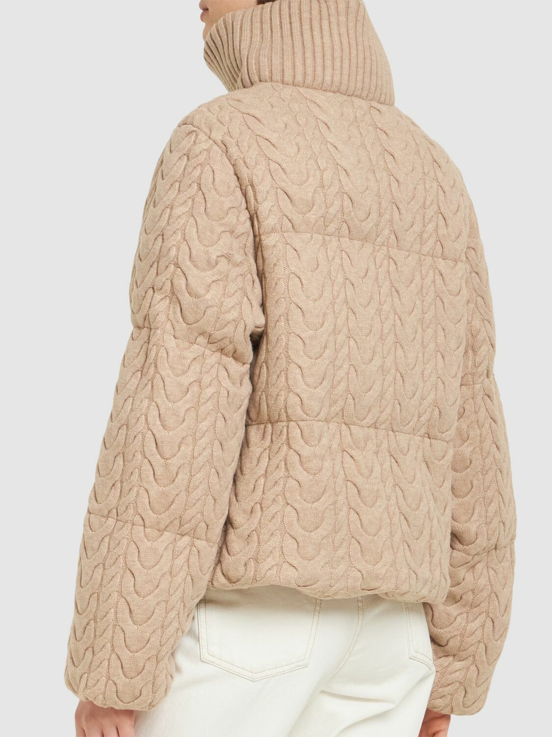 VARLEY Reggie Cable Knit Puffer Jacket Varley