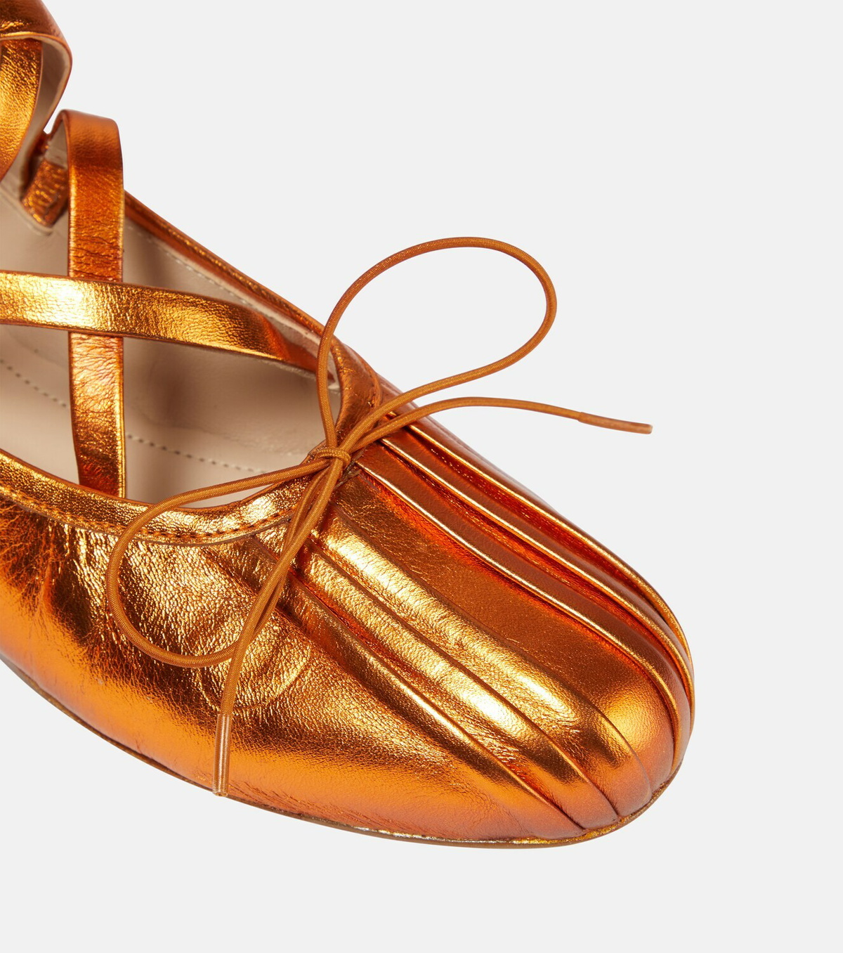 Simone Rocha Metallic leather ballet flats Simone Rocha