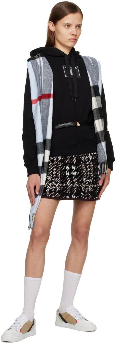 Burberry Blue Check Scarf Burberry