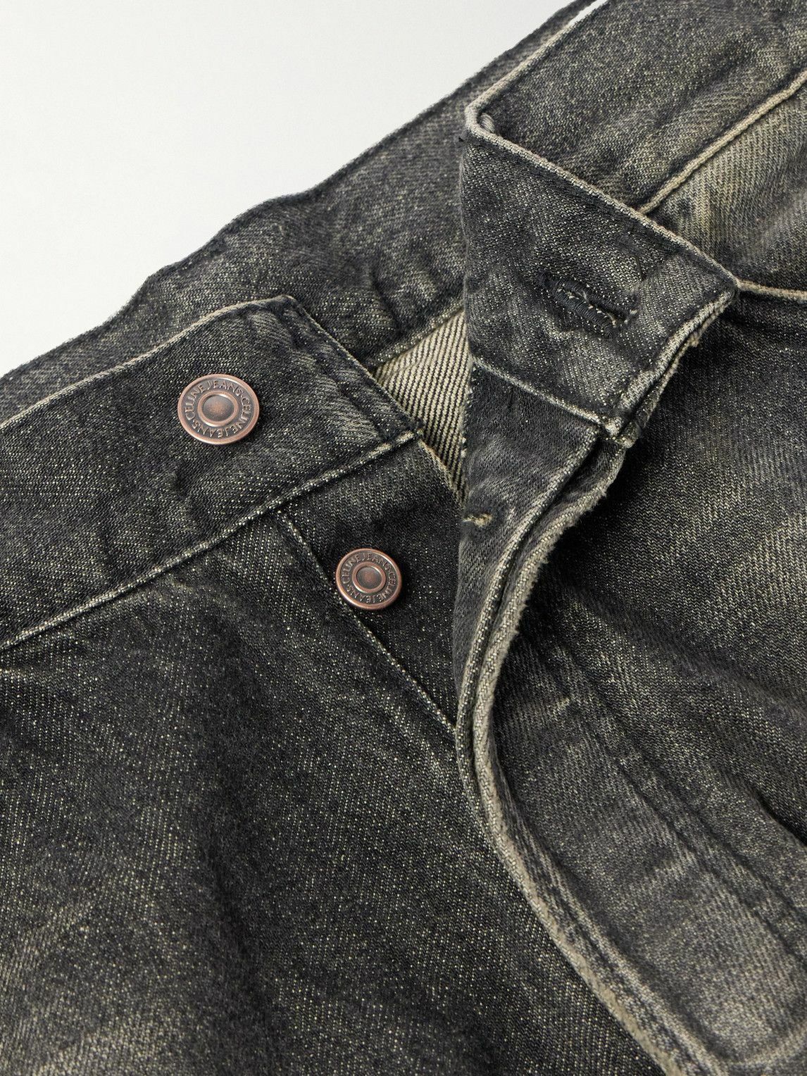 CELINE - Wesley Straight-Leg Distressed Jeans - Black Celine