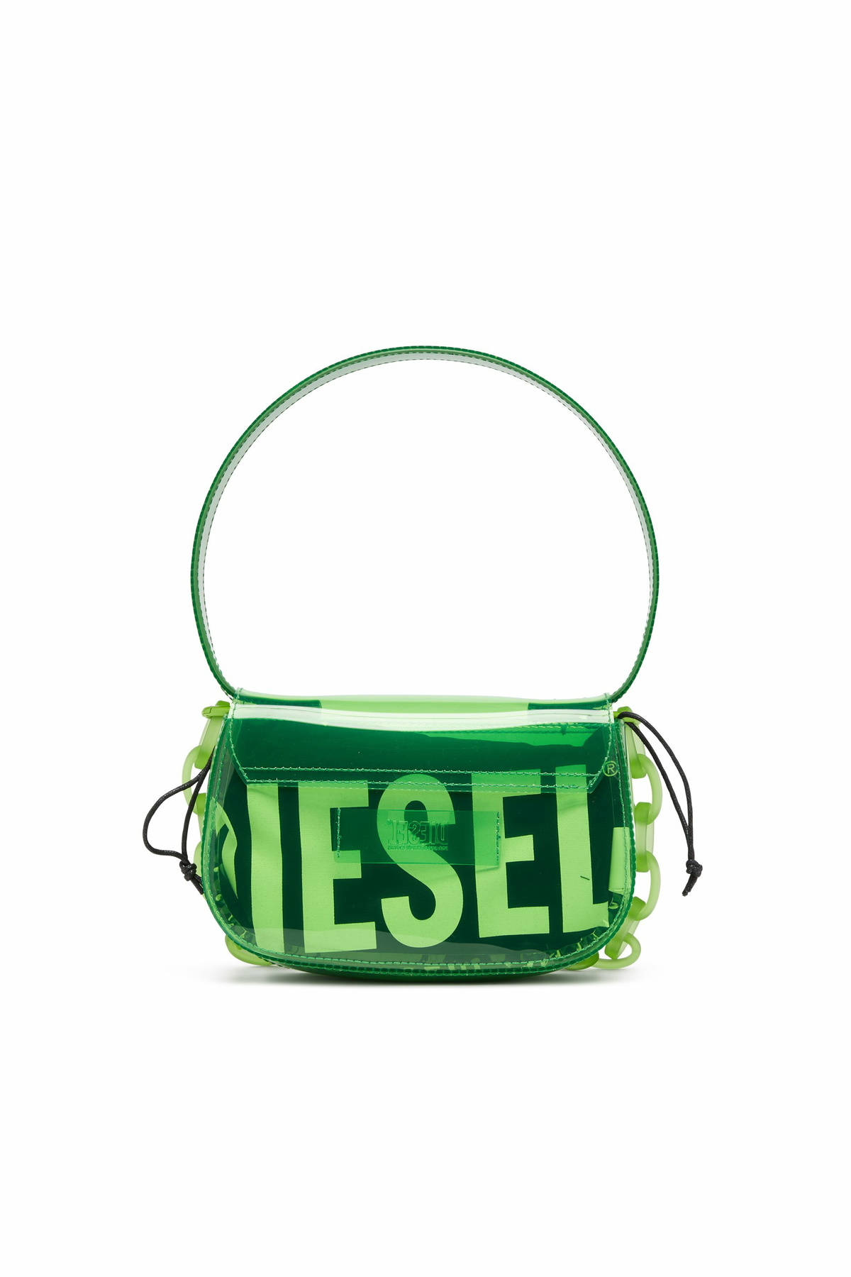 Diesel 1DR-Iconic shoulder bag in transparent TPU - Shoulder Bags ...